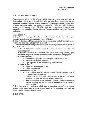 Fillable Online PORTFOLIO CHECKPOINT 1 - PSD401 Fax Email Print - pdfFiller