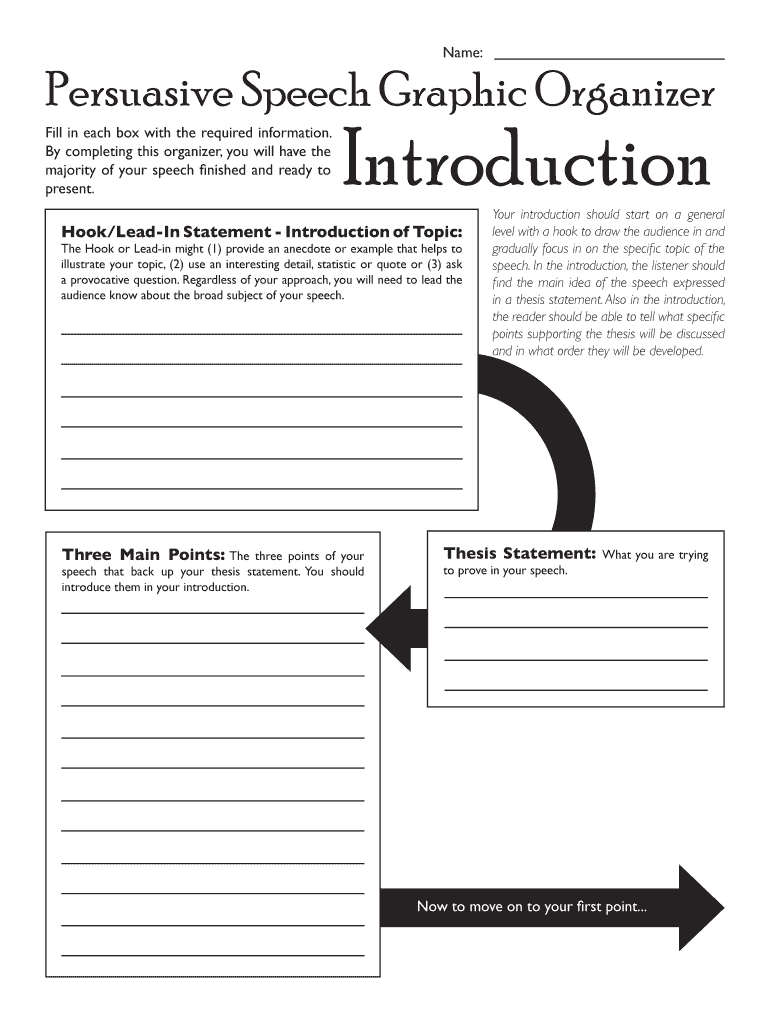 Fillable Online Persuasive Speech Graphic Organizer Fax Email Print ...