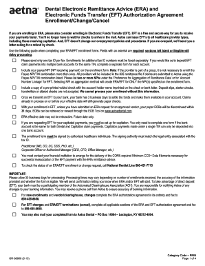 Fillable Online ERA EFT enrollment form ERA EFT enrollment form Fax Email Print - pdfFiller