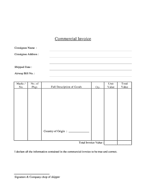 Fillable Online Consignee Name : Fax Email Print - pdfFiller