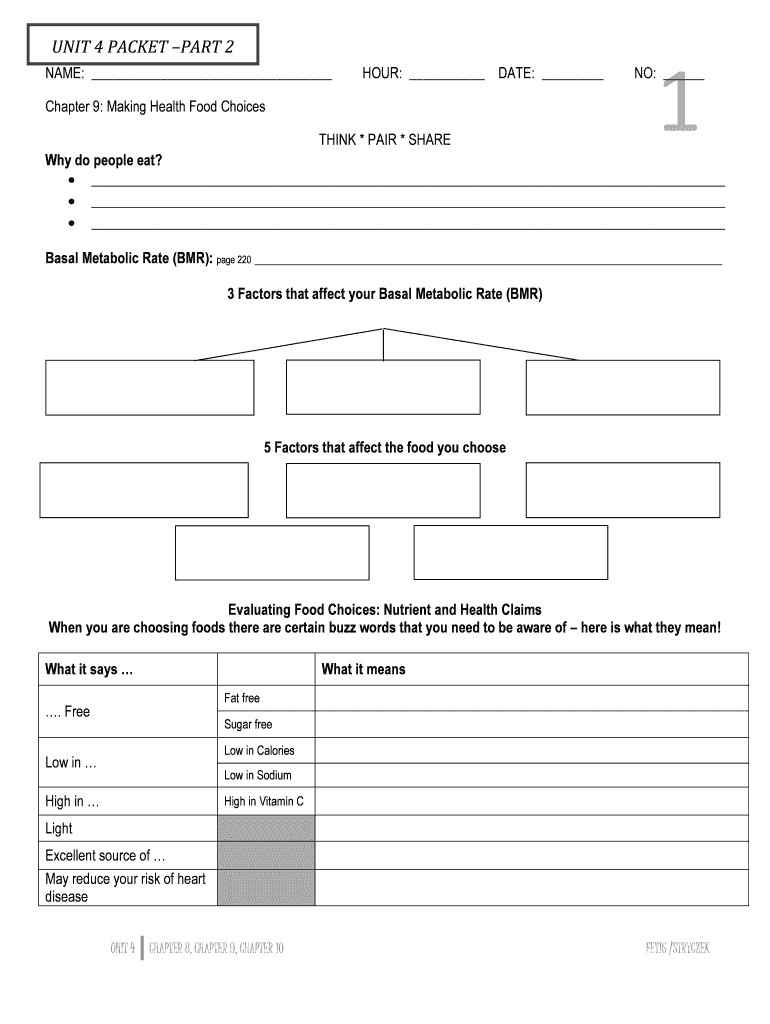 Fillable Online UNIT 4 PACKET PART 2 1 - Bremen Community High School ...