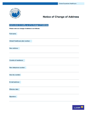 Fillable Online Changing address form Fax Email Print - pdfFiller