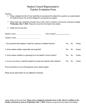 Fillable Online providencecatholic Student Council Representative ...