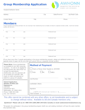 Fillable Online awhonn Download Group Membership bApplicationb amp ...