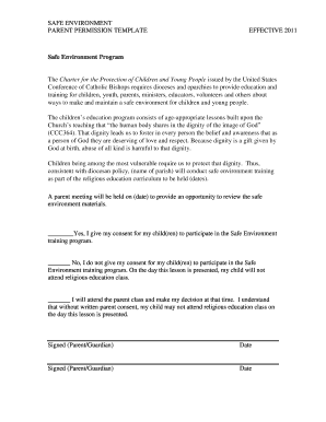 Fillable Online SAFE ENVIRONMENT Fax Email Print - pdfFiller