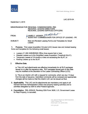 Fillable Online gsa New and Resvised Leasing Forms and Templates for ...