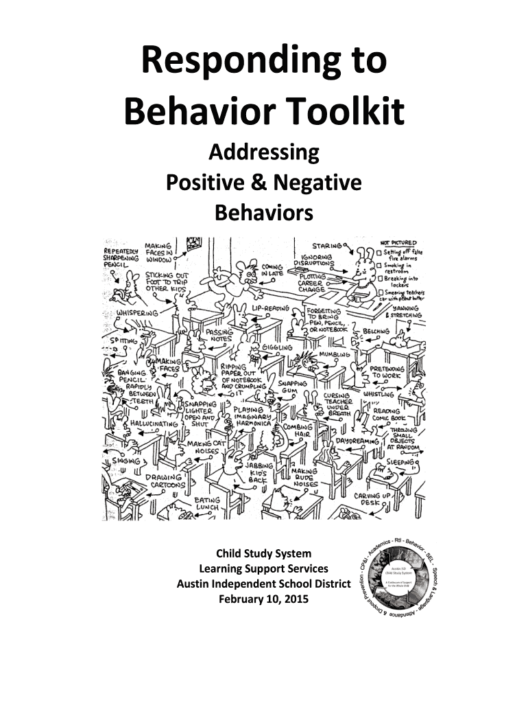 Fillable Online Responding to Behavior Toolkit - Child Study System Fax ...