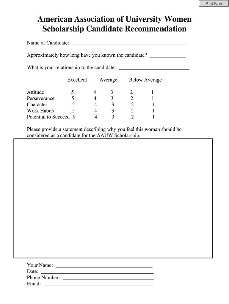 Fillable Online bccfoundation American Association of University Women ...