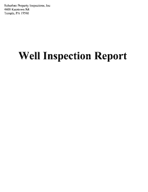 Fillable Online Sample well inspection - inspectnowcom Fax Email Print ...