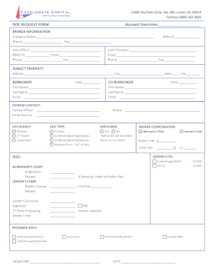 Fillable Online Doc Request Form 12-21-15docx Fax Email Print - pdfFiller