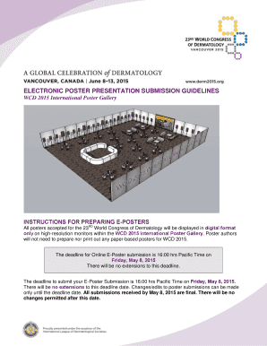 Fillable Online ELECTRONIC POSTER PRESENTATION SUBMISSION GUIDELINES ...