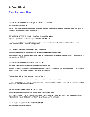 Fillable Online Af Form 910 Fax Email Print - pdfFiller