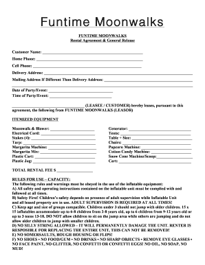 Fillable Online funtimemoonwalks Funtime Moonwalks Rental Agreementdocx ...