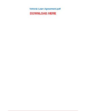 Fillable Online Vehicle Lean Agreement - Pdfsdocumentscom Fax Email ...