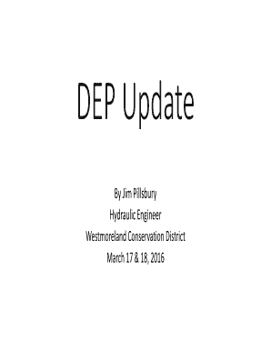 Fillable Online DEP Update Fax Email Print - pdfFiller