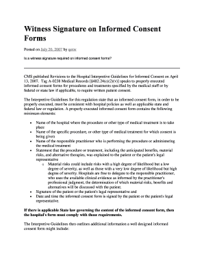 Fillable Online backtochiropractic Witness Signature on Informed ...