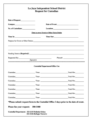 Fillable Online Request for Custodian Fax Email Print - pdfFiller