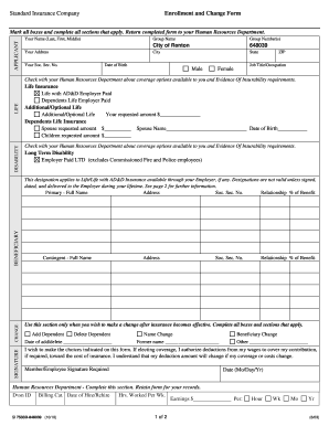 Fillable Online rentonwa Standard Insurance Company - Renton Fax Email ...