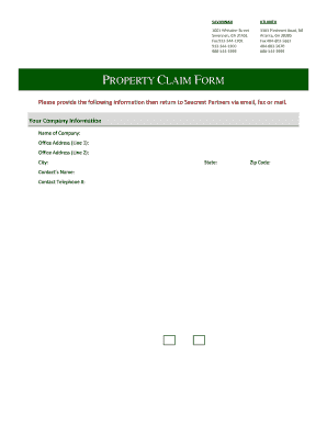 Fillable Online PROPERTY CLAIM FORM - Seacrest Partners Fax Email Print ...
