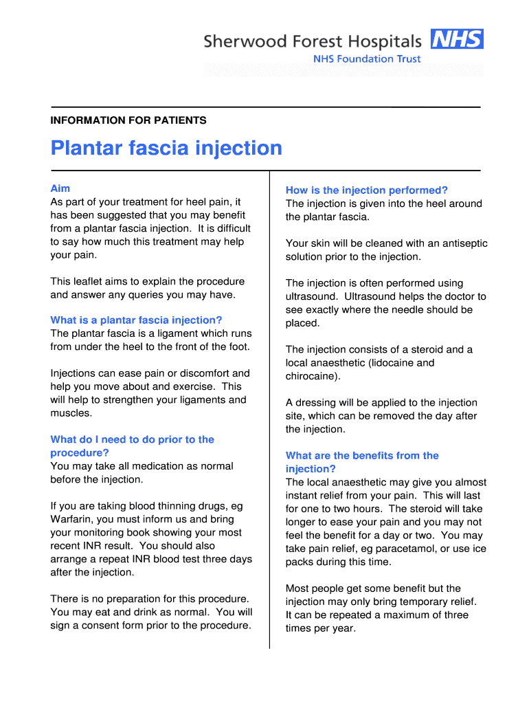 Steroid Injection For Plantar Fasciitis Treatment at Mary Bevis blog