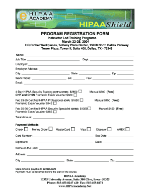 Fillable Online Instructor Led Training Programs Fax Email Print ...