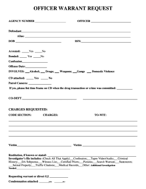 Fillable Online Warrant Request Form Modifieddoc Fax Email Print ...