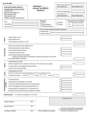 Fillable Online Individual - Income bTaxb Return bRavennab Fax Email ...