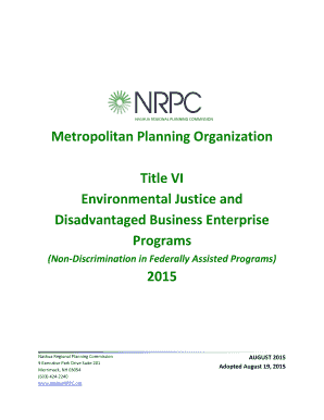 Fillable Online NASHUA REGIONAL PLANNING COMMISSION Metropolitan ...