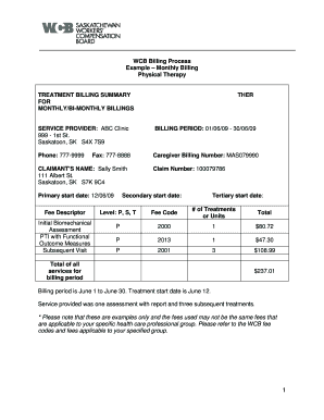 Fillable Online WCB Billing Process Fax Email Print - pdfFiller