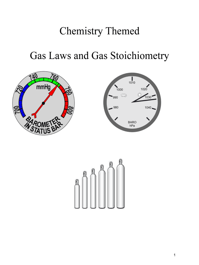 Fillable Online Chemistry Themed Gas Laws and Gas Stoichiometry Fax ...