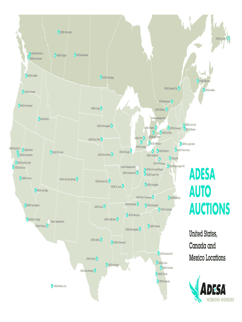 Fillable Online ADESA St Fax Email Print - pdfFiller