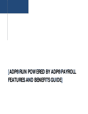 Fillable Online ADP RUN POWERED BY ADP PAYROLL Fax Email Print - pdfFiller