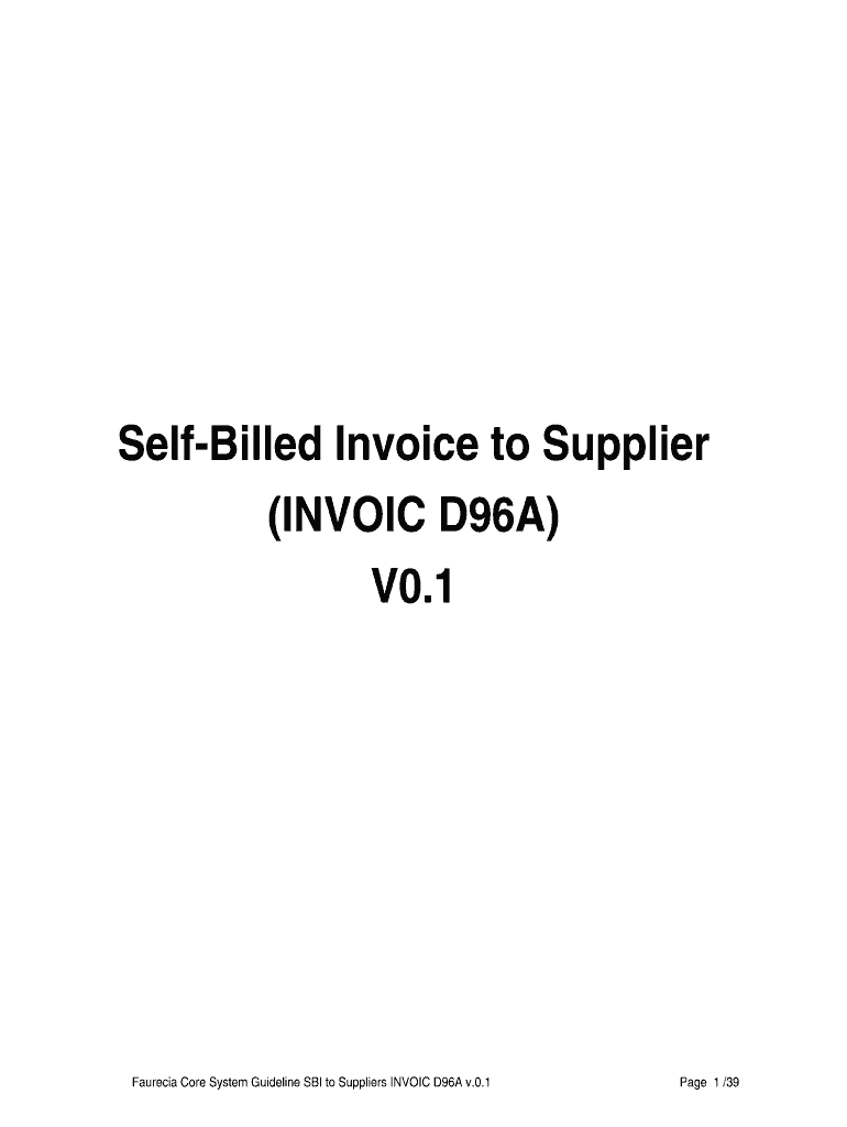Fillable Online Faurecia FCS Guideline SBI to Suppliers INVOIC D96A v01 ...