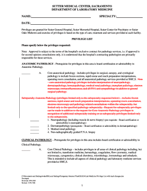 Fillable Online SUTTER MEDICAL CENTER SACRAMENTO DEPARTMENT OF ...