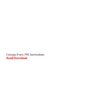 Fillable Online BGeorgiab Form 500 bInstructionsb - capbackmaca Fax ...