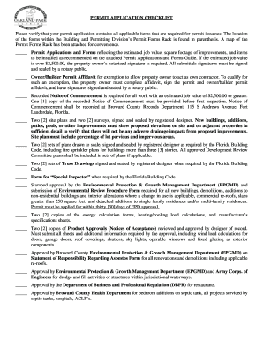 Fillable Online Please verify that your permit application contains all ...