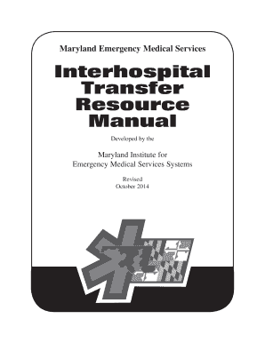 Fillable Online miemss Interhospital Transfer Resource Manual - Miemss ...