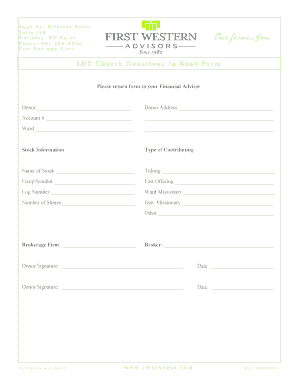 Fillable Online LDS Donations in Kind Form 2007 - bfwarepcomb Fax Email ...