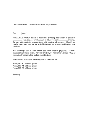 Fillable Online CERTIFIED MAIL RETURN RECEIPT REQUESTED because ...