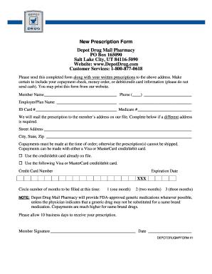 Fillable Online New Prescription Form - uphealthcom Fax Email Print ...