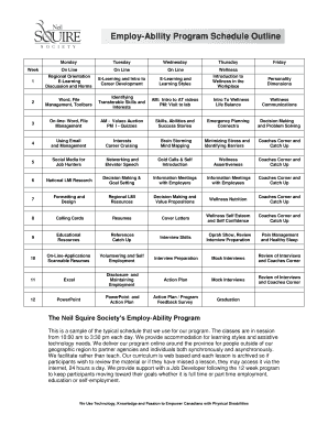44+ Free Editable Program Schedule Templates in MS Word [DOC] | pdfFiller