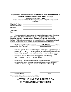 Fillable Online Portable oxygen consent-2 - No Person Left Behind Fax ...