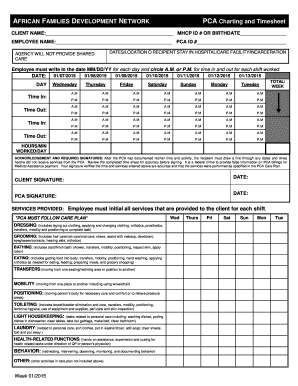 Fillable Online afdnhomehealth CRYSTAL CARE COMPANIES PCA CHOICE ...