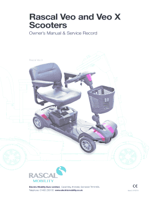 Fillable Online Rascal Veo and Veo X Scooters - Discount Scooters Fax ...