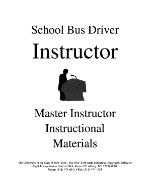 Fillable Online Master Instructor Instructional Materials - Safety ...