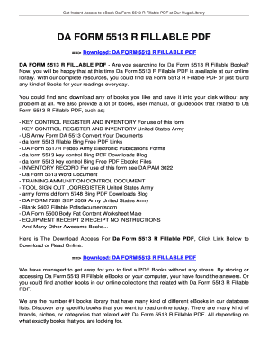 Fillable Online jansbooks BDAb FORM 5513 R bFILLABLEb PDF ...