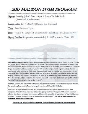 Fillable Online 2015 Madison Swim Program Fax Email Print - pdfFiller