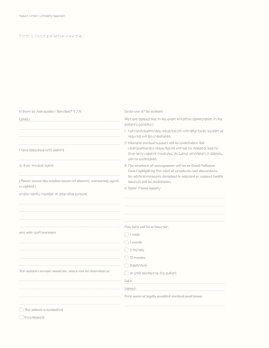 Fillable Online Form 1 Good palliative care plan - SWARH Fax Email ...