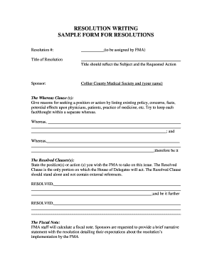 Fillable Online ccmsonline RESOLUTION WRITING SAMPLE FORM FOR ...