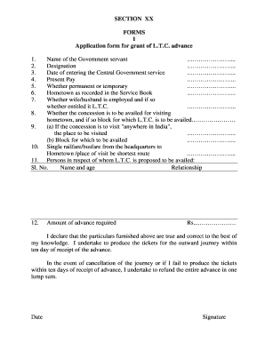 Fillable Online iced cag gov SECTION XX FORMS 1 Application form for ...